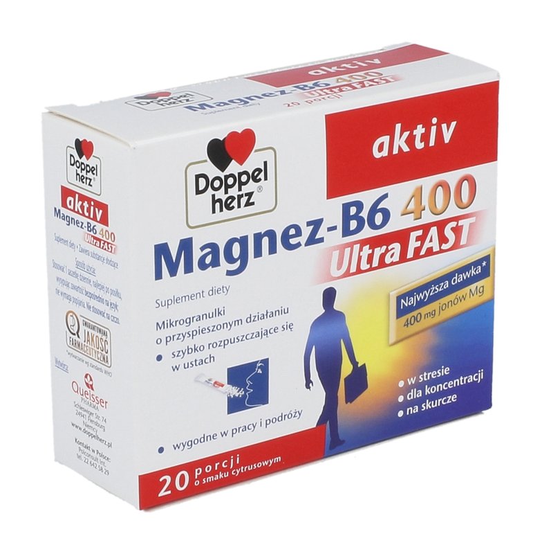 1. Doppelherz Aktiv Magnez-B6 UltraFAST 400 - Opinie - Cena - Zamienniki - Ulotka - Skład ...